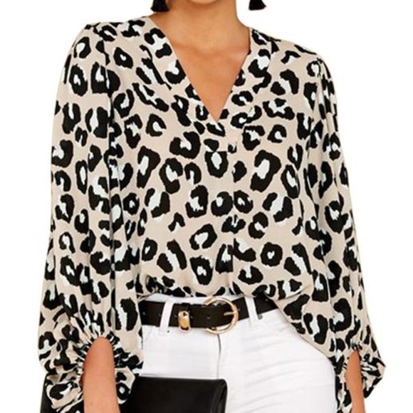 Tops | New Leopard Print Blouse | Poshmark
